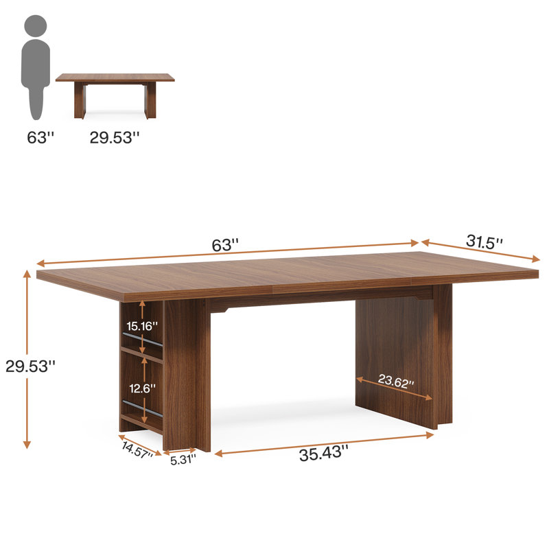 Ebern Designs Aaliyahmarie 62.99'' W Rectangle Executive Desk | Wayfair